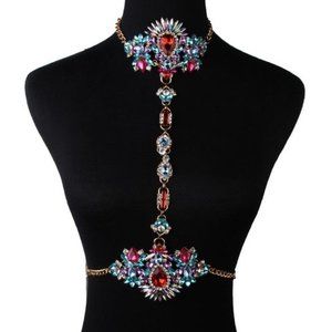 Jewelry | Luxury Crystal Rhinestone Belly Body Chain Love Belly Body ...